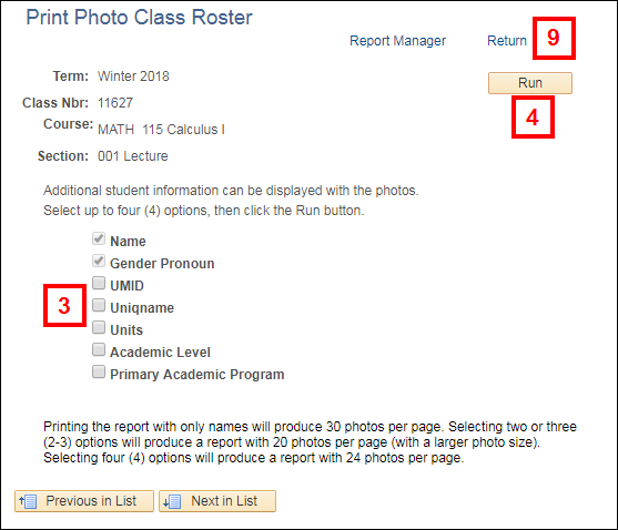 Use the Class Roster