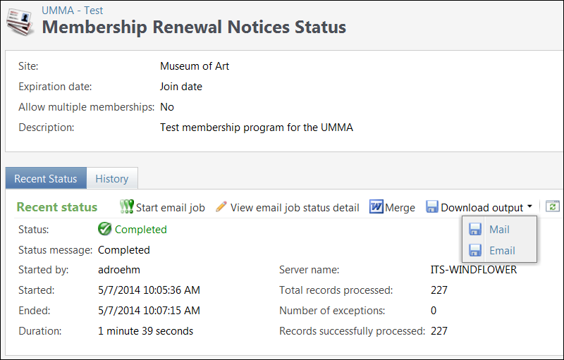 DART Membership Renewal Request
