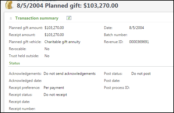 DART View Payment Transaction Detail