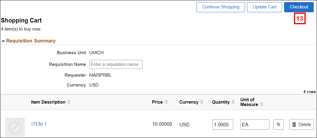 eProcurement Requisition Template
